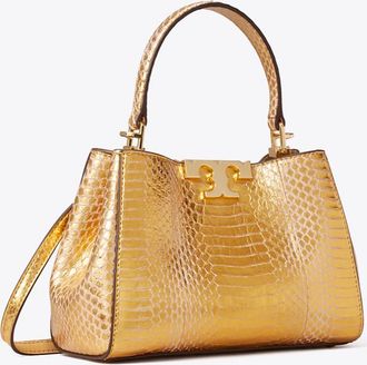 Tory Burch Mini Eleanor Henkeltasche aus Schlangenleder