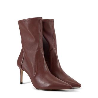 Stuart Weitzman Bottine Stuart Power 75 en cuir mat
