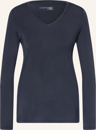 Schiesser Schlafshirt Mix+Relax blau