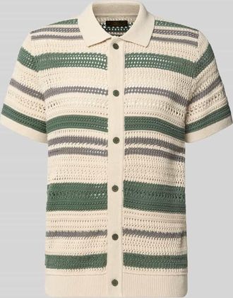 Premium by Jack & Jones Modern Fit Freizeithemd in Strick-Optik mit Knopfleiste