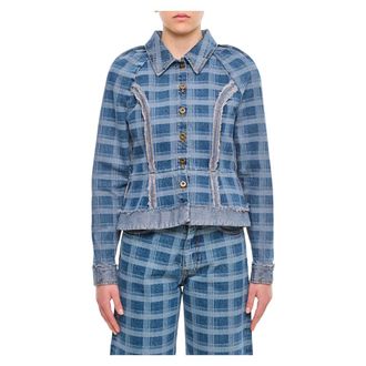 MOLLY GODDARD Damen, Jacken, Blau, SGr&ouml;&szlig;e