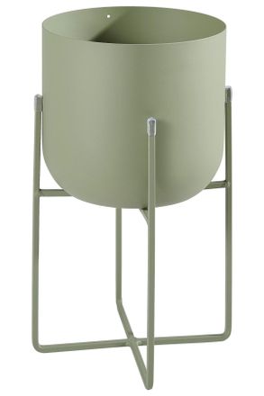 Ambia Home Pflanzentopf, Gr&uuml;n, Metall, Uni, rund, 33 cm, Dekoration, Blumen & Zubeh&ouml;r, &Uuml;bert&ouml;pfe