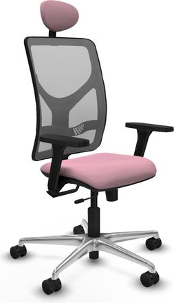 Piqueras y Crespo Stuhl f&uuml;r Kontrollzentren mit 3D-Armen, h&ouml;henverstellbarer Lendenwirbelst&uuml;tze und festem Kopfteil, ausgestattet mit Syncro/Traslack und Schneideschaum