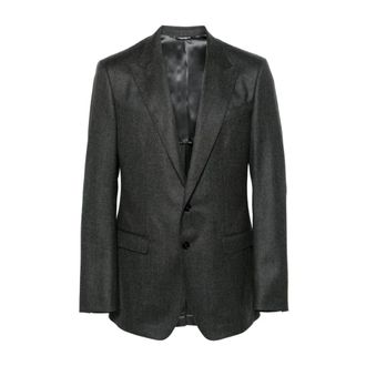 Dolce & Gabbana Melange Grauer Wollblazer - - Jackets - Herren - Grau - M