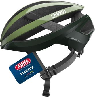 ABUS Rennradhelm Viantor - Sportlicher Fahrradhelm für Einsteiger - für Damen und Herren - Opalgrün, Größe S