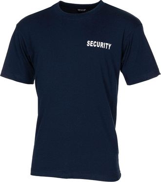 MFH T-Shirt, Security, Bedruckt (3XL, blau)