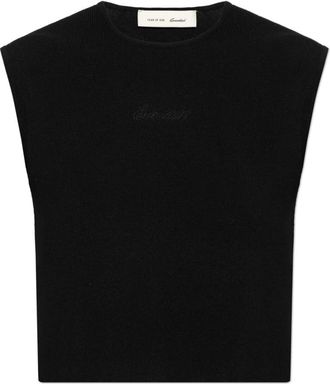Fear of God Femme, Tops, Noir, Taille: 38 FR Signature Rib Knit Cropped Top
