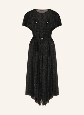 Maje Kleid Mit Glitzergarn schwarz