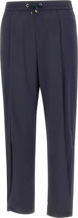 Herno Femme, Pantalons, Bleu, Taille: 42 FR Pantalon Stretch en Nylon L&eacute;ger