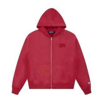 Billionaire Boys Club Washed Small Arch Logo Zip Through Hood - - Sweatshirts & Hoodies - Herren - Rot - L
