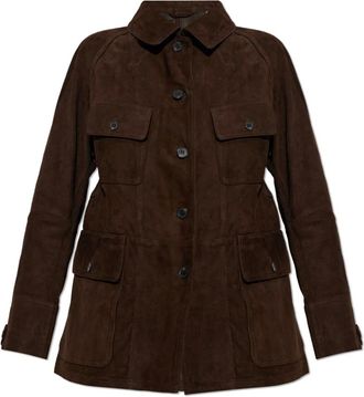 AllSaints Veste en daim Roiya - Femme - Vestes - Brun - Taille: 38 FR
