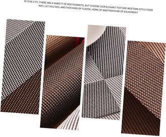 Valiclud 4 Stck Teiliges Rutschfestes Tischset aus Hochwertigem PVC Hitzeisolierend Wasserabweisend Schmutzabweisend Antirutsch Unterlage f&uuml;r Esstisch und K&uuml;ch