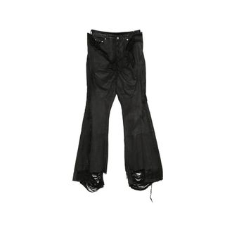 Rick Owens Homme, Pantalons, Noir, Taille: W34 Temple Slivered Bootcut Jeans