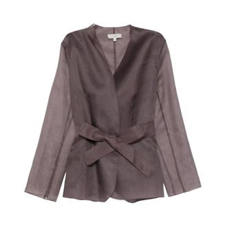 Antonelli Giacca con cintura Elia - - Jackets - Damen - Lila - S