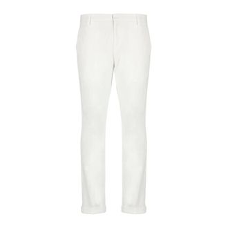 Dondup Homme, Pantalons, Blanc, Taille: W33 Pantalon Blanc en Coton avec Poches