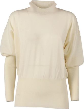 FILIPPO DE LAURENTIIS Femme, Pulls, Beige, Taille: 38 FR G.collo ML R.merino