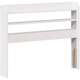 vidaXL Kopfteil mit Ablagen Wei&szlig; 75 cm Massivholz Kiefer Vidaxl