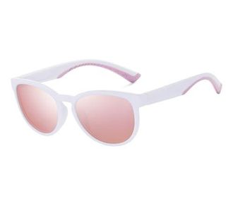 Generic Lunettes De Soleil &Agrave; Monture Ronde For Hommes Et Femmes, Verres De Soleil Polaris&eacute;s De Vacances(Pink)