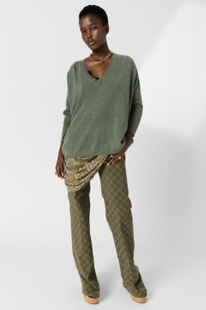 Gerard Darel Pull oversize en cachemire - JOURDAN - Kaki moyen
