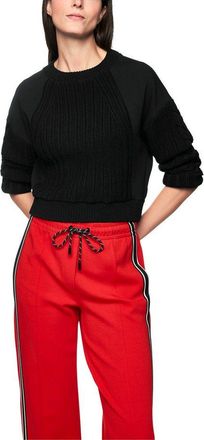 Marc Cain Strickpullover Ski is the Limit Premium Damenmode Rundhals, mit modischer Struktur, gerader Schnitt