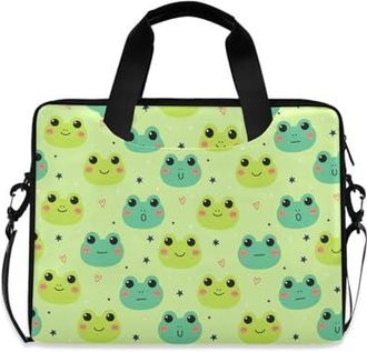Alaza Sac &agrave; bandouli&egrave;re pour ordinateur portable de 40,6 &agrave; 15,6 Motif lama - Pour homme et femme, Frog I27963, Taille unique