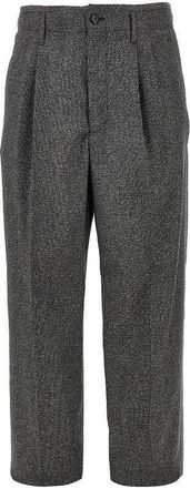 Emporio Armani Moulin&eacute; wool blend pants with darts Man 46