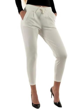 Ichi Ihkate Pa Pantalon daffaires d&eacute;contract&eacute;, Cloud Dancer (114201), S Femme