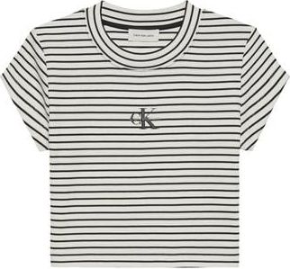 Calvin Klein T-shirt court brod&eacute; en coton m&eacute;lang&eacute;