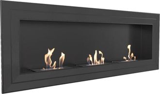 Kratki Wandkamin Bioethanol JULIET 1800 T&Uuml;V schwarz