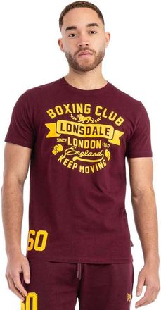 Lonsdale London GRUTING Männer T-Shirt Burgund L 100% Baumwolle Streetwear