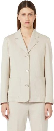 Max Mara Femme, Vestes, Beige, Taille: 42 FR Blazer en jersey