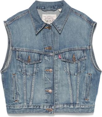 Levi's Weste aus Denim - Blau