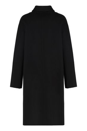 Sartoria Milanese Womens Double-Breasted Wool Coat Beige Virgin Double Breasted & Peacoats