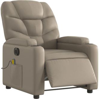 vidaXL Massagesessel Elektrisch Cappuccino-Braun Kunstleder - Vidaxl