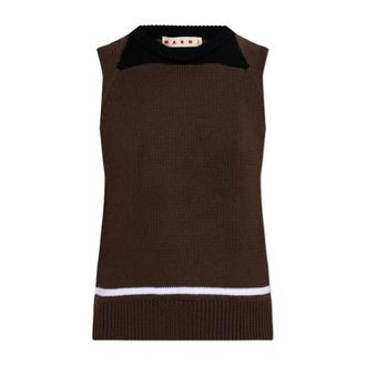 Marni &Auml;rmelloser Pullover - - Knitwear - Damen - Braun - XS