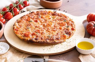 Eli Jewels Die Schreiner - Christoph Siegel Pizzabrett - formschön & praktisch - Rund in verschiedenen Größen 2. Wahl (3, L)