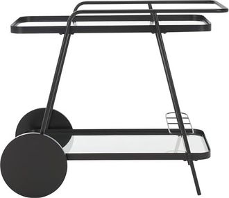 Safavieh Modern 2 Etagen Barwagen, Schwarz, 91 x 47 x 76