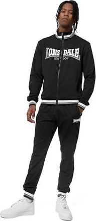 Lonsdale Poolewe Tracksuit, Noir/Blanc/Gris, M Homme 117373