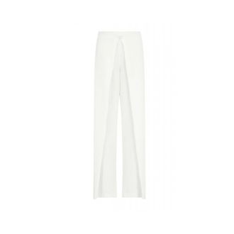 Emporio Armani Hose mit flie&szlig;endem Cr&ecirc;pe-Einsatz - - Trousers - Damen - Beige - S
