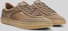 HUGO BOSS Sneaker aus echtem Leder mit Label-Schriftzug