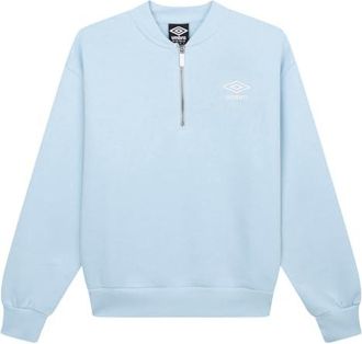 Umbro Core Sweat-Shirt Semi-zipp&eacute; pour Femme Pull, Angel Falls/Blanc