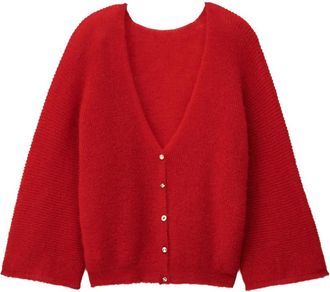 BA&SH cardigan Isaac boutonn&eacute; - Rouge