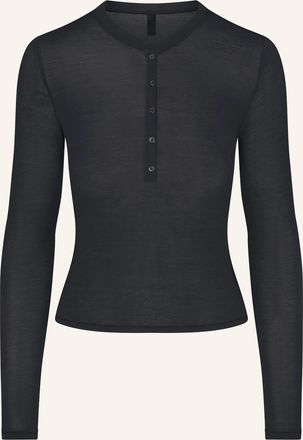 SKIMS Skims Lounge-Shirt Sheer Modal schwarz
