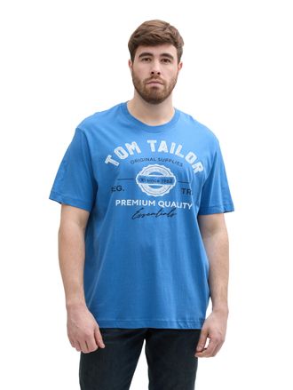 Tom Tailor Tom Tailor Herren T-Shirt aus Baumwolle mit Logo-Print