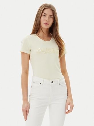 Guess T-Shirt W5GI17 J1314 Gelb Slim Fit