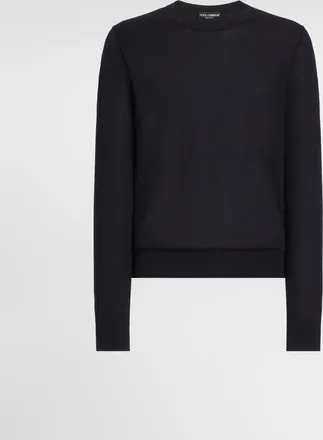 Dolce & Gabbana Pullover Aus Kaschmir - Mann Strickwaren Blau 52