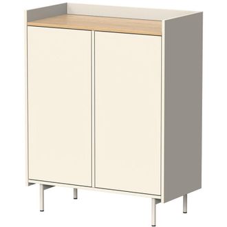 Vicco Commode Velina, Cr&egrave;me, 80x103cm avec 6 compartiments, Vicco