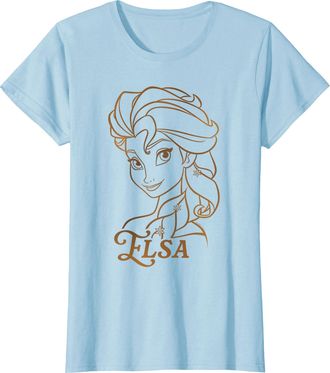 Disney Princess Celebration Minimalist Lines Frozen Elsa T-Shirt