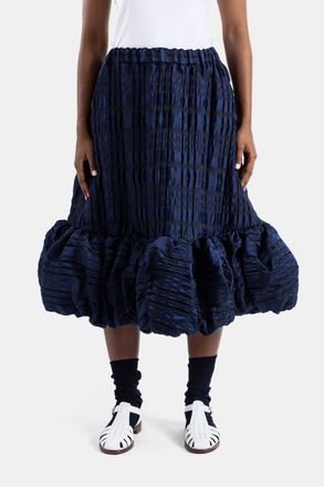 Comme Des Gar&ccedil;ons Womens Navy Mid-Length Skirt With Volume Blue
