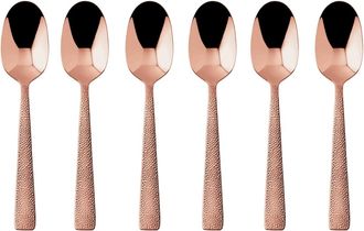 Sambonet Set 6 Mokkalöffel Edelstahl/PVD Kupfer [SP]